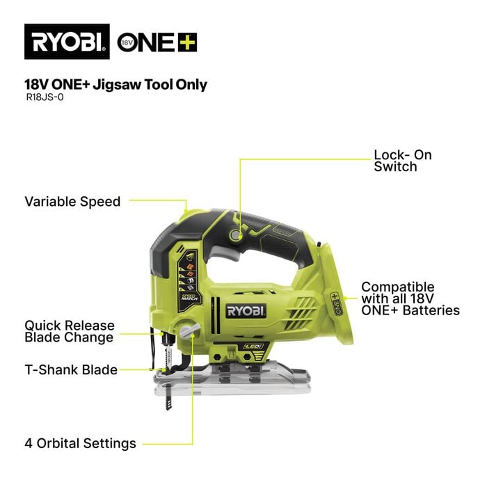 Ryobi 18V ONE+ Jigsaw 2Ah Kit - Bunnings Australia