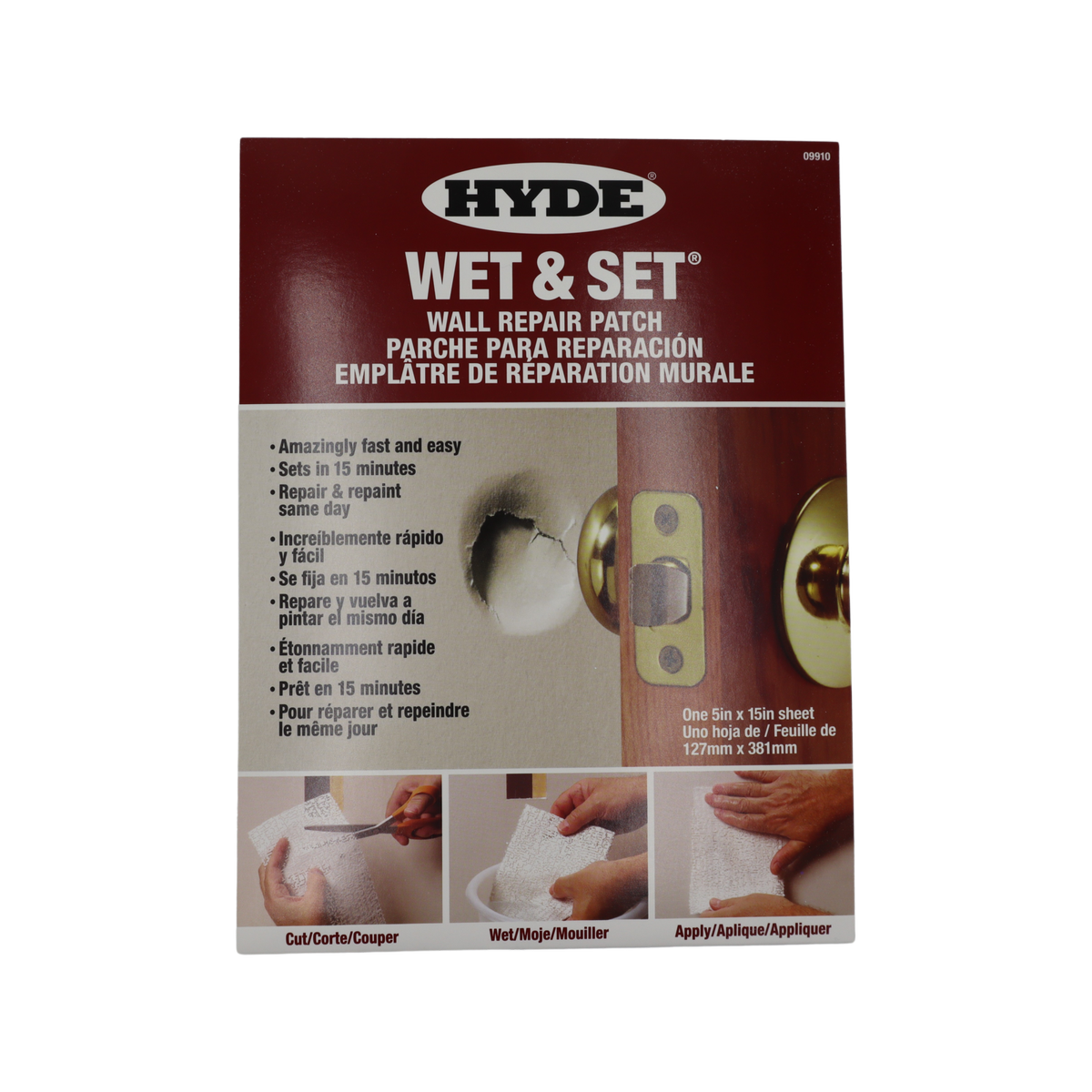 Hyde 127 x 381mm Wet And Set Plaster Repair Patch - Bunnings Australia