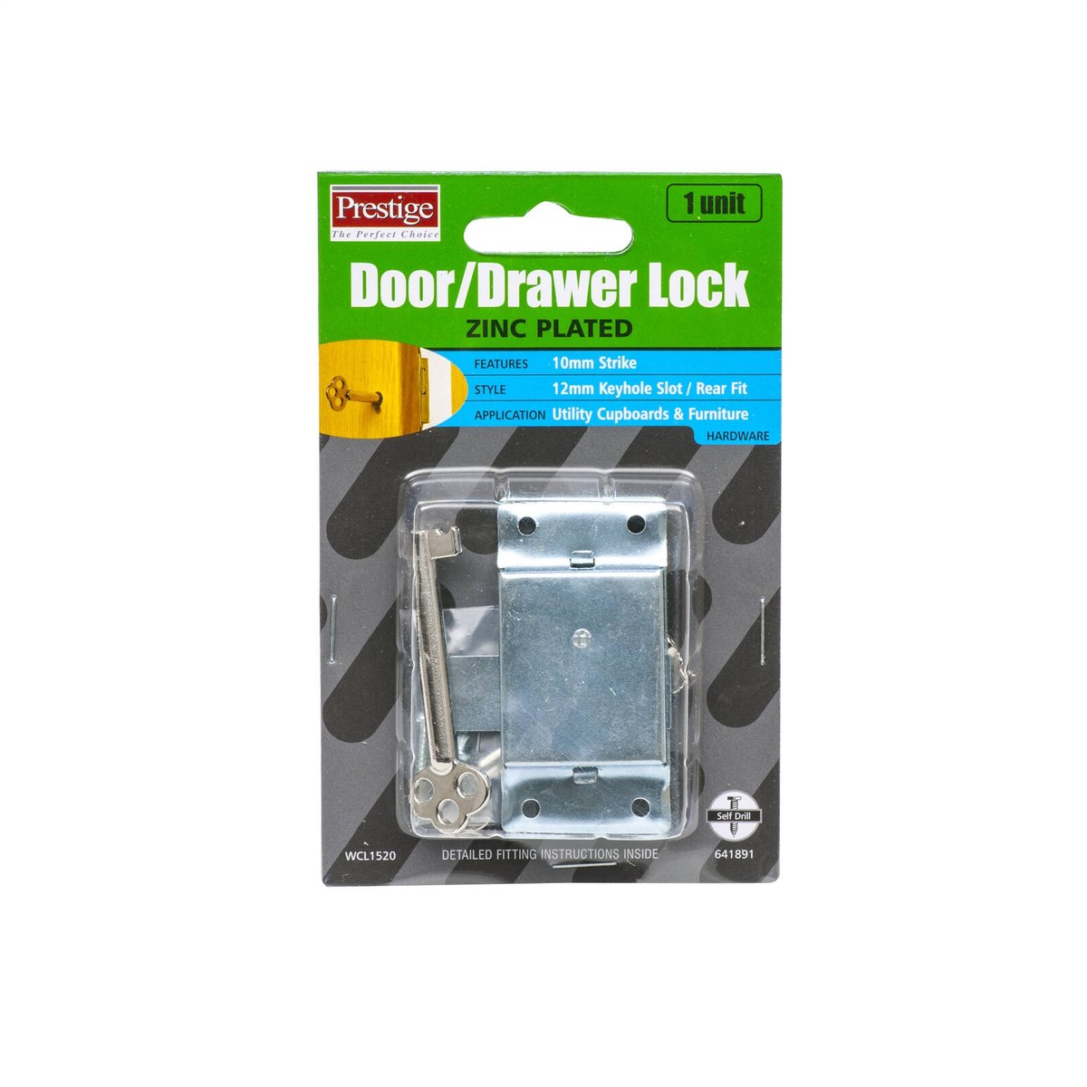 Prestige Zinc Plated Keyed Cupboard Lock - Bunnings Australia