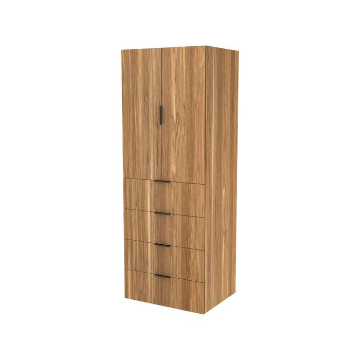 Lugna 2048 x 750 x 580mm Cove Hanging 4 Drawers Double Door Storage ...