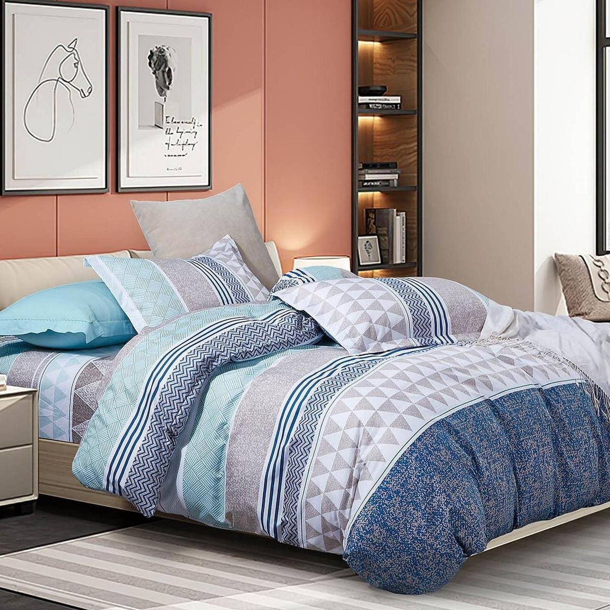 Fabric Fantastic Danya Queen Size Quilt/doona/duvet Cover Set ...