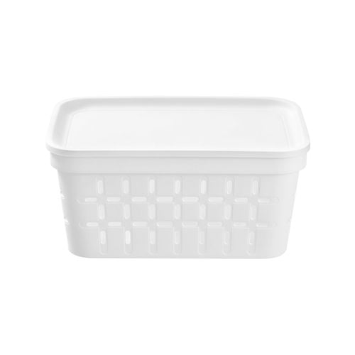 Boxsweden 26 x 17.5 x 12.5cm Small White Kept Storage Basket with Lid - Bunnings Australia