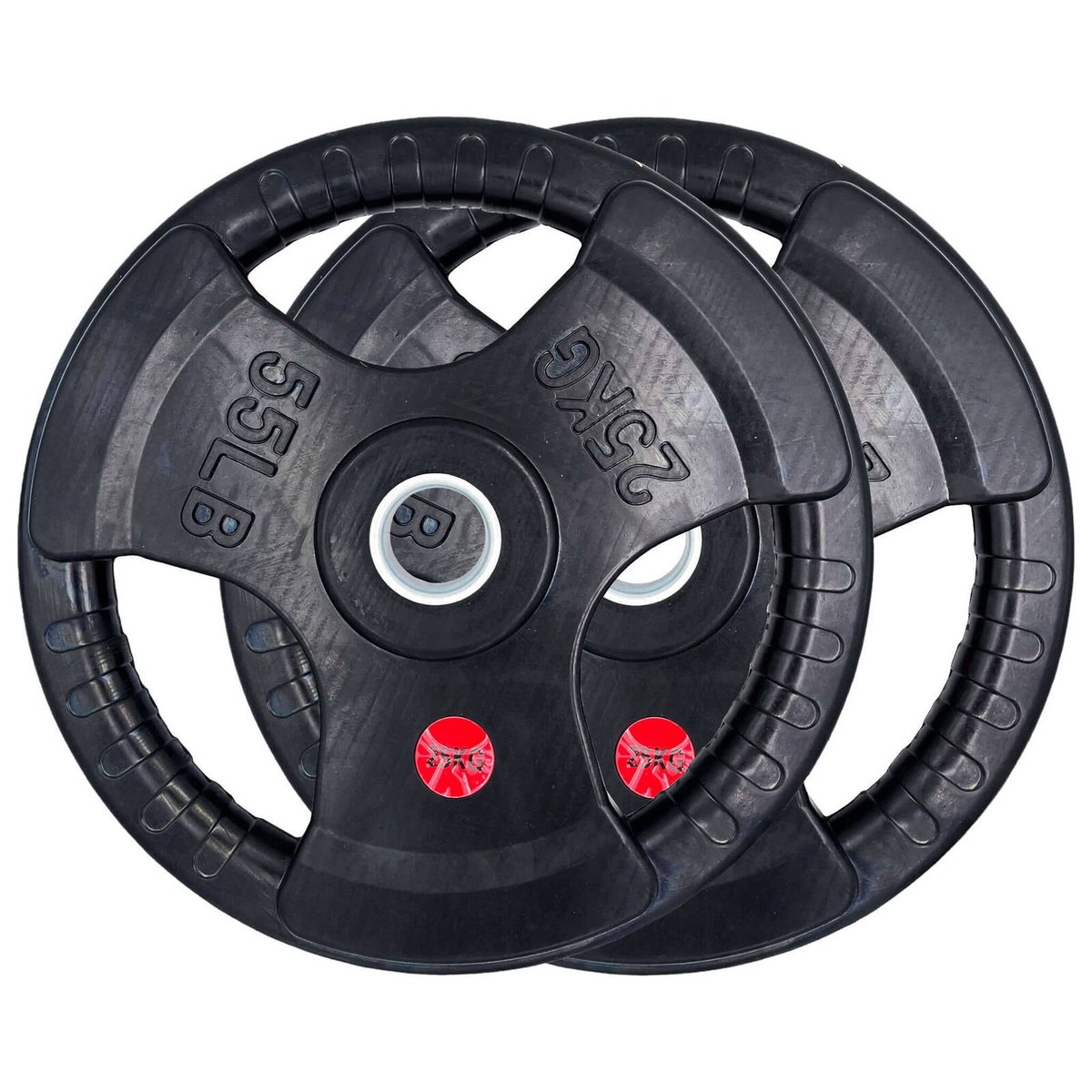 BRIXX 25kg Tri-Grip Olympic Weight Plates (2 pack) - Bunnings Australia