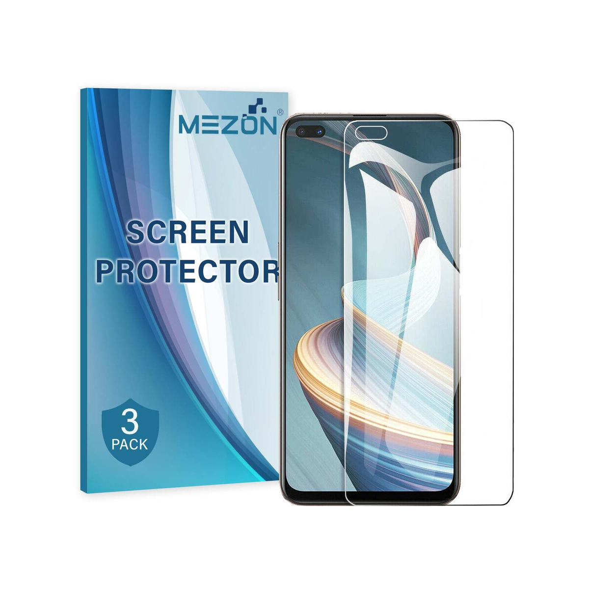 3 Pack MEZON OPPO Reno4 Z 5G Anti-Glare Matte Film Screen Protectors ...