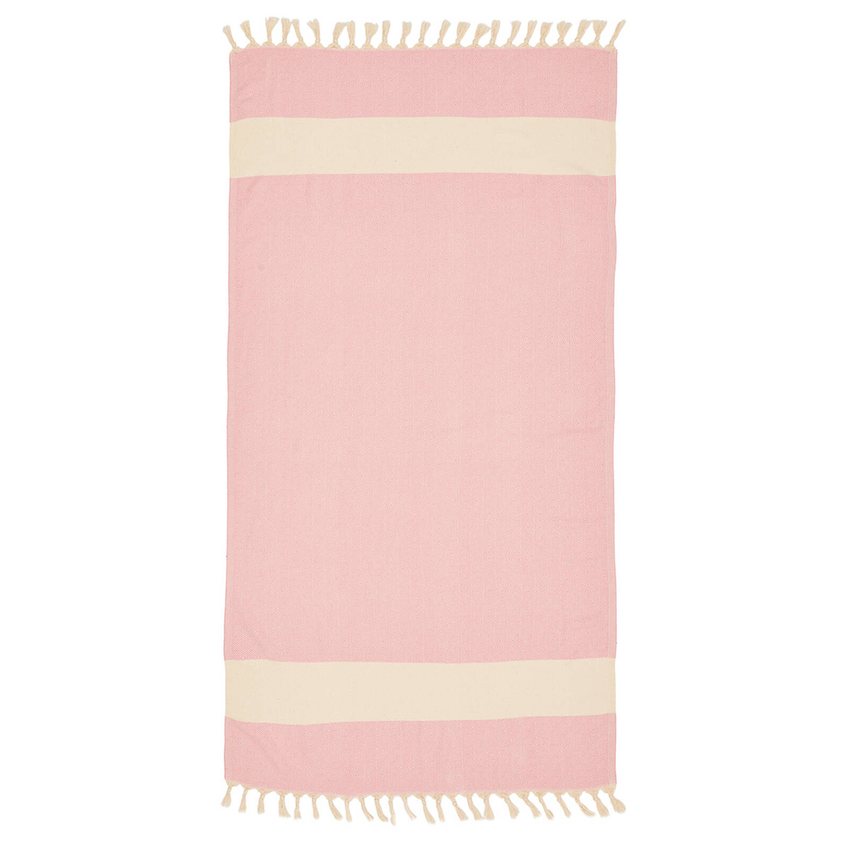Pale Pink Diamond Turkish Beach Towel - 100cm x 160cm - Bunnings Australia