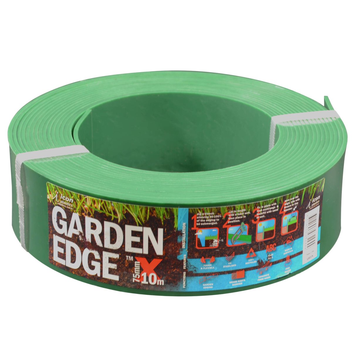 Icon Plastics 75mm x 10m Green Garden Edge - Bunnings New Zealand