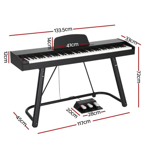 Alpha 88 Keys Electronic Keyboard Digital Piano Full-weighted W/ Stand ...