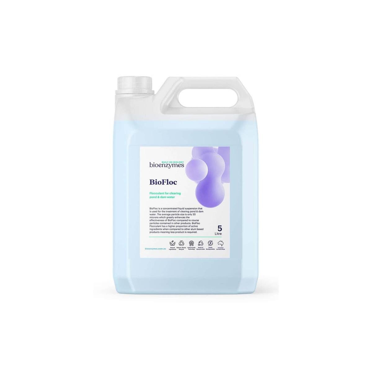 BioEnzymes BioFloc 5lt. Pond and dam water flocculant - Bunnings Australia