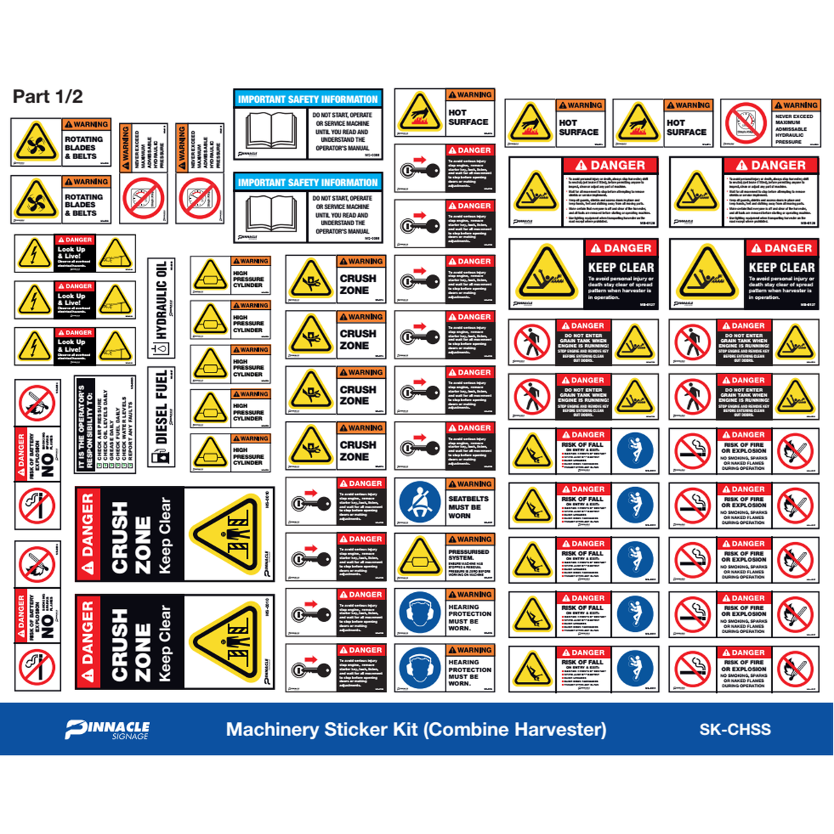 Machinery Sticker Kit Combine Harvester - Header - Bunnings Australia