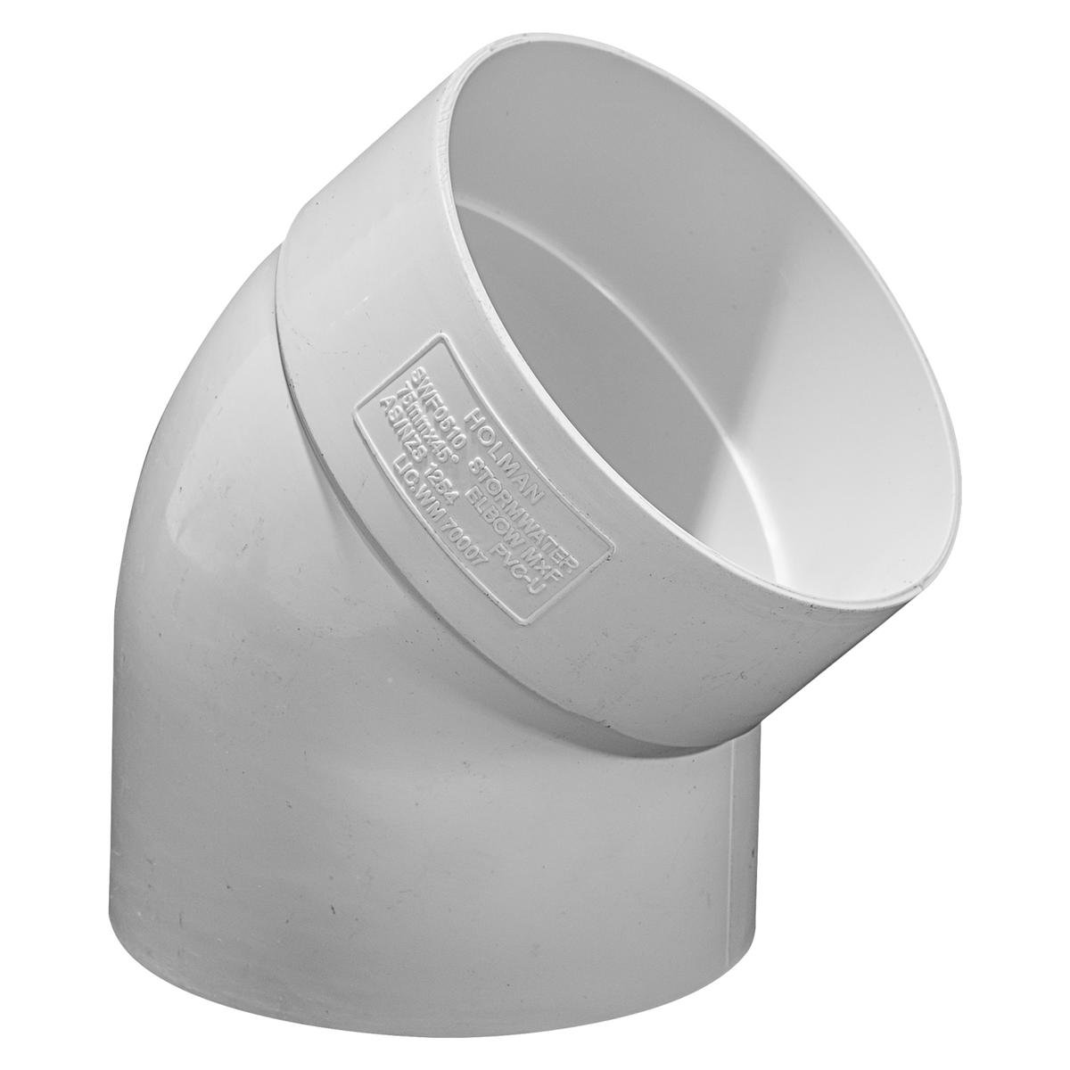 Holman 75mm 45° M-F PVC Stormwater Elbow - Bunnings Australia