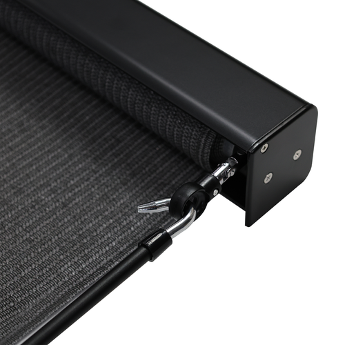 Coolaroo 1.2 x 2.4m Charcoal Crank Operated Outdoor Blind With Premium ...