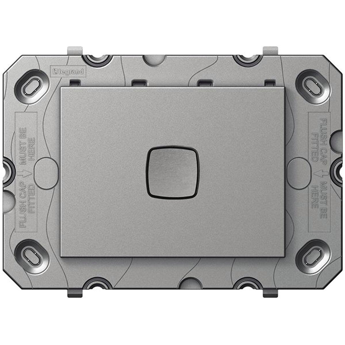 HPM ARTEOR 1 Gang Push Button Light Switch - Magnesium - Bunnings Australia