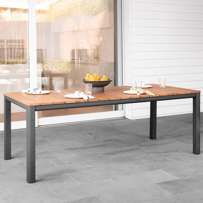 Mimosa Rhone Aluminium Dining Table - Bunnings Australia