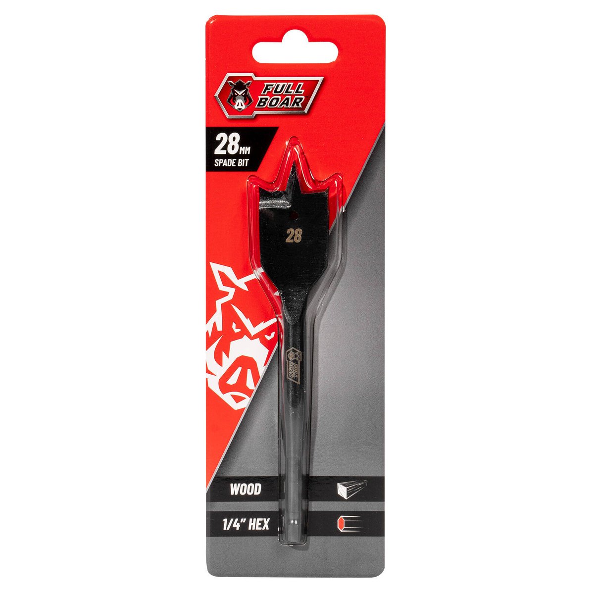Full Boar 28mm Spade Bit FSB-28 - Bunnings Australia