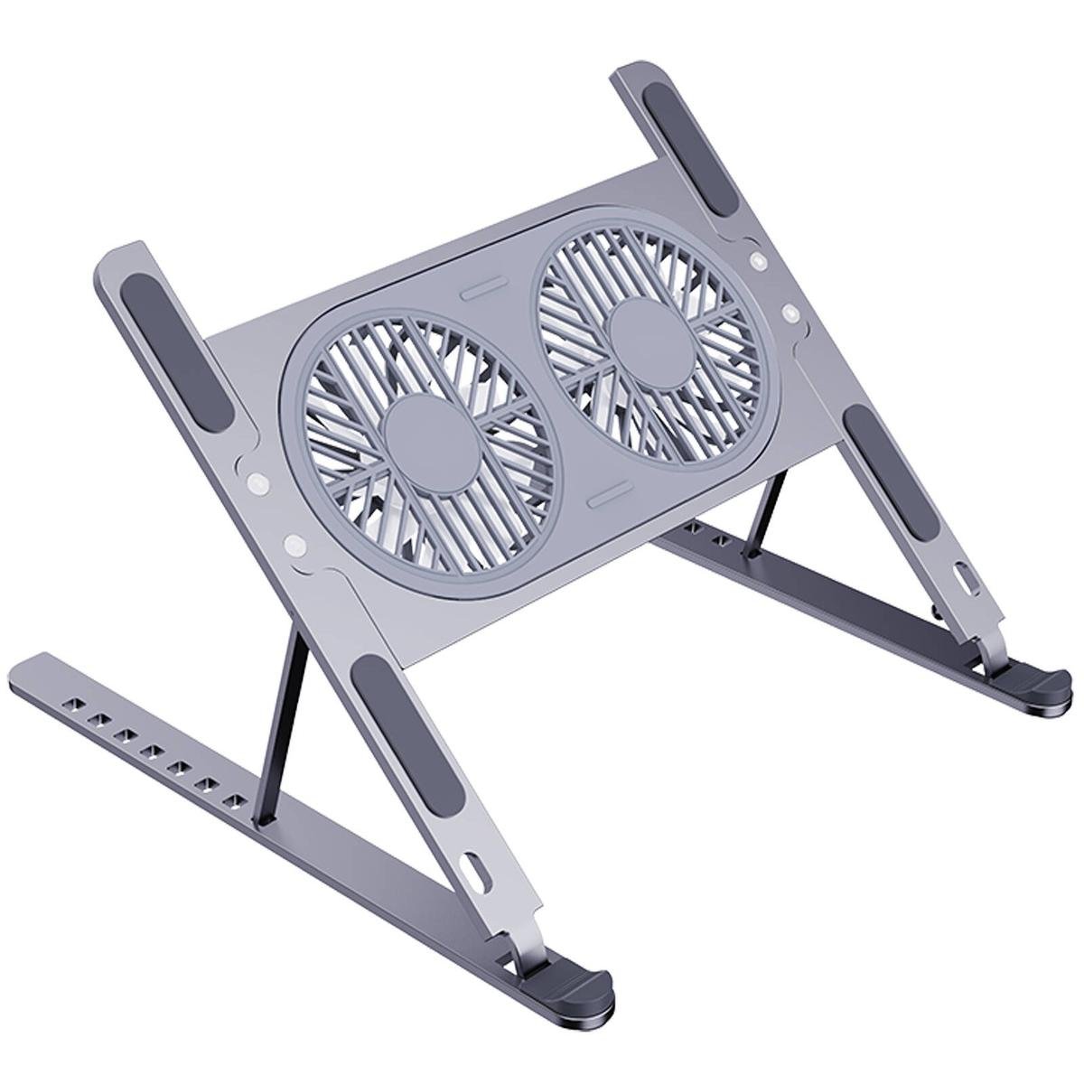 Aluminum Alloy Folding Laptop Radiator Fan Cooling Stand - Bunnings ...
