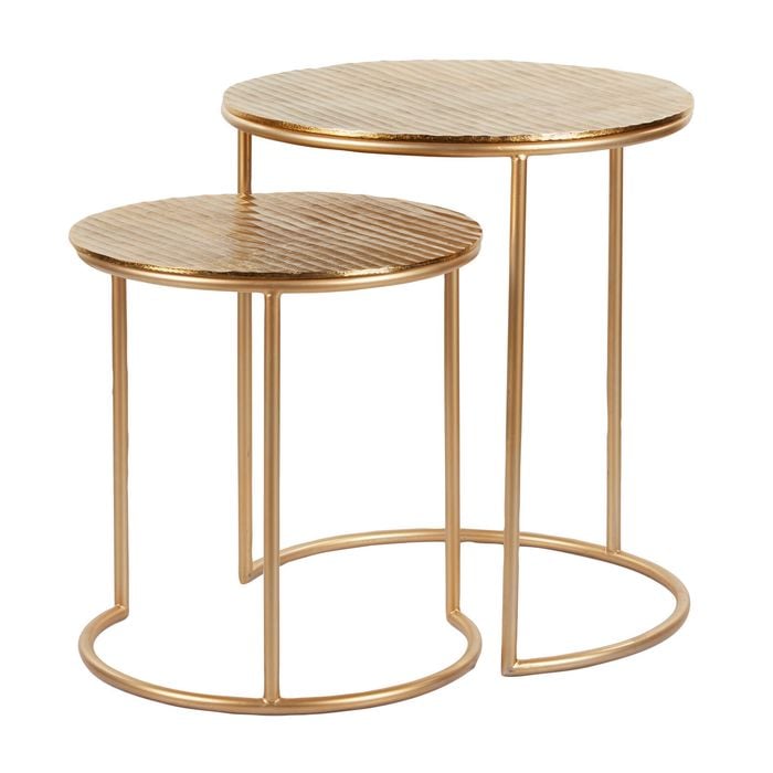 Society Home Coco Nesting Side Table 2pcs Set Gold 41.5x41.5x43cm/49.5x49.5x55.5cm - Bunnings ...