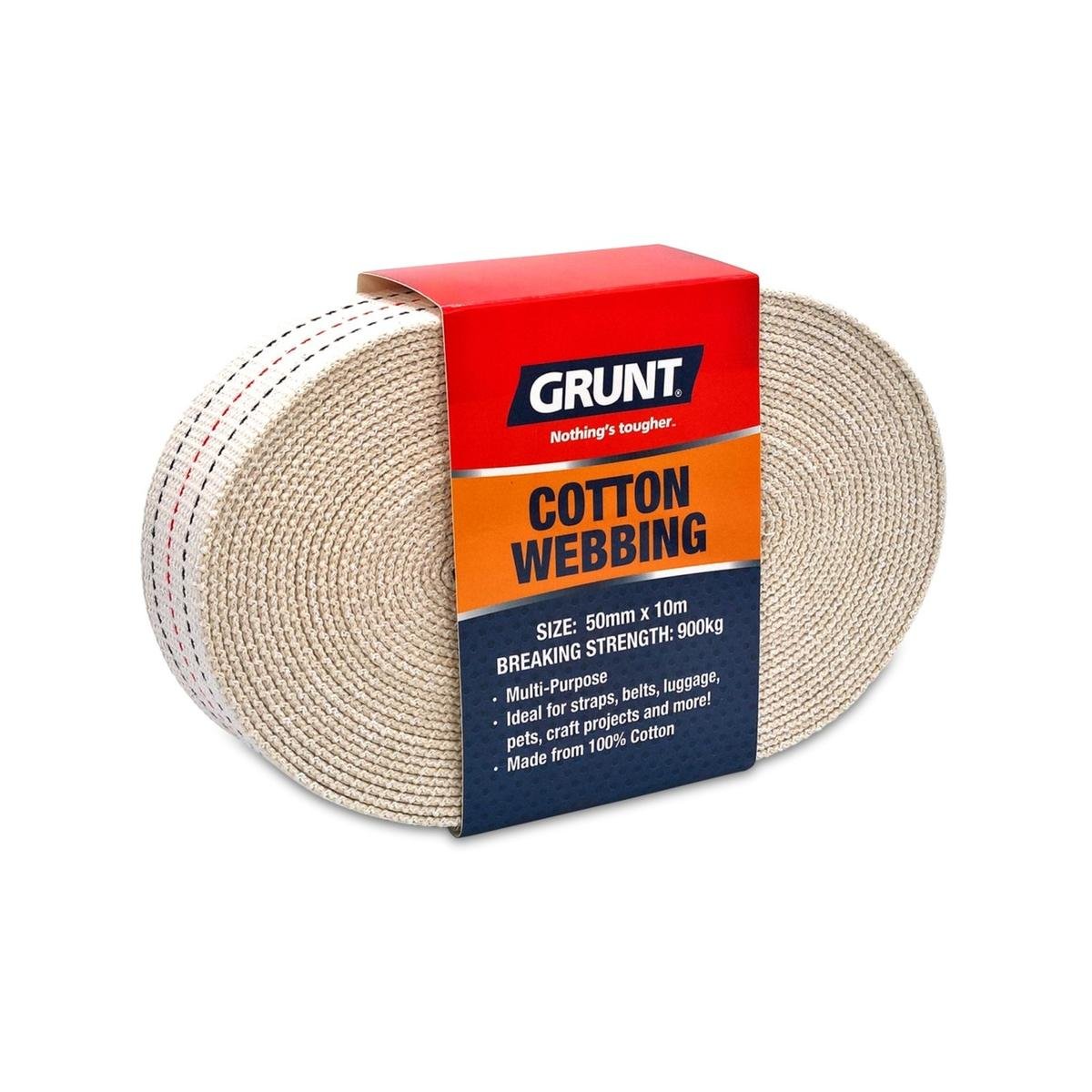 Grunt 50mm x 10m Cotton Webbing - Bunnings Australia