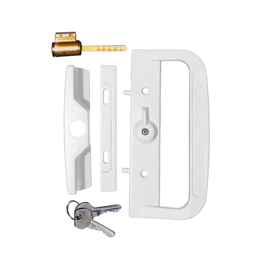 Rolltrak White Sliding Patio Door Keyed Lock Set - Bunnings Australia