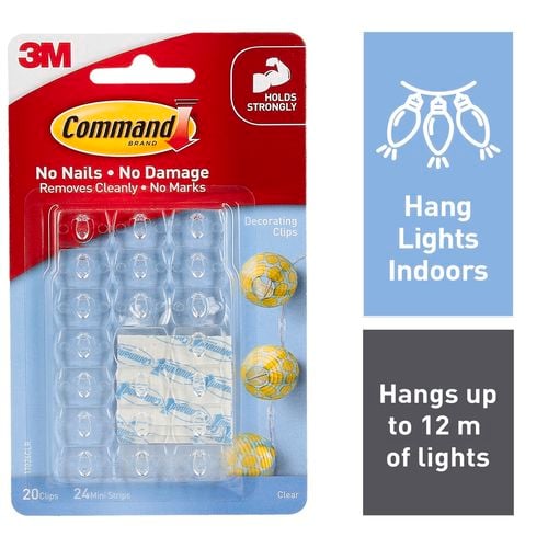 Command™ Clear Decorating Clip And Strips - 20 Pack - Bunnings New Zealand