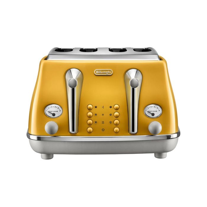 DeLonghi Icona Capitals CTOC4003Y 4 Slice Toaster Yellow - Bunnings ...