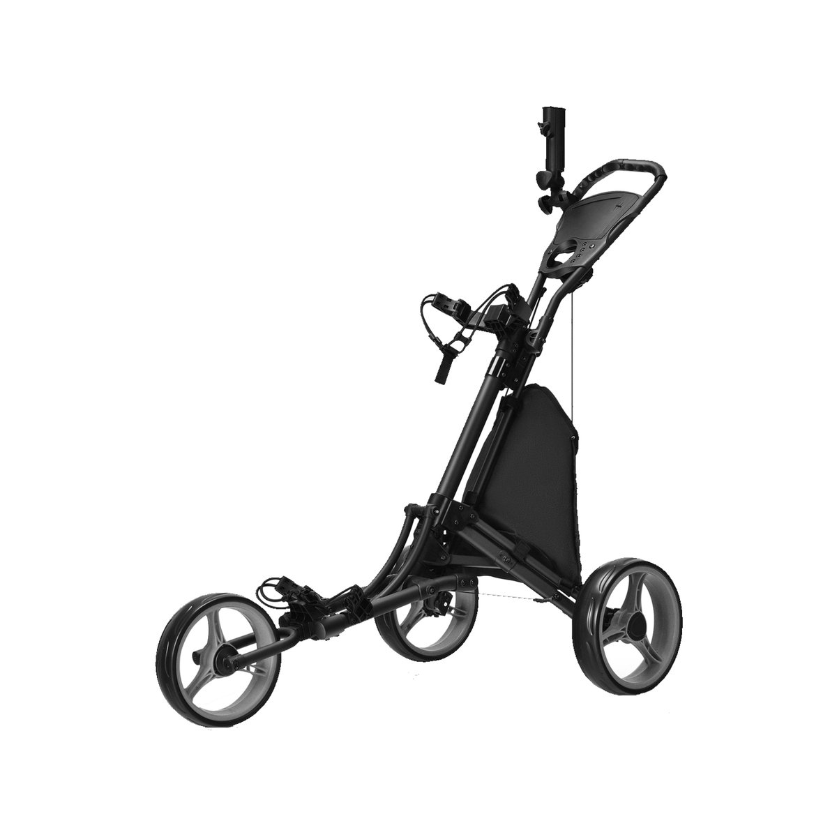 Costway Foldable Golf Buggy Trolley 3 Wheels Golf Club Push Cart ...