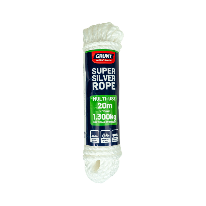 Grunt 10mm x 20m White Super Silver Rope - Bunnings New Zealand