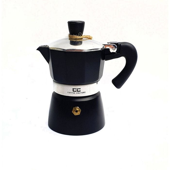 Coffee Culture Aluminium 1-Cup Espresso Stovetop Coffee Maker - Black ...