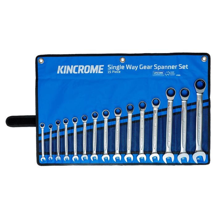 Kincrome 15 Piece Metric Single Way Gear Spanner Set - Bunnings New Zealand