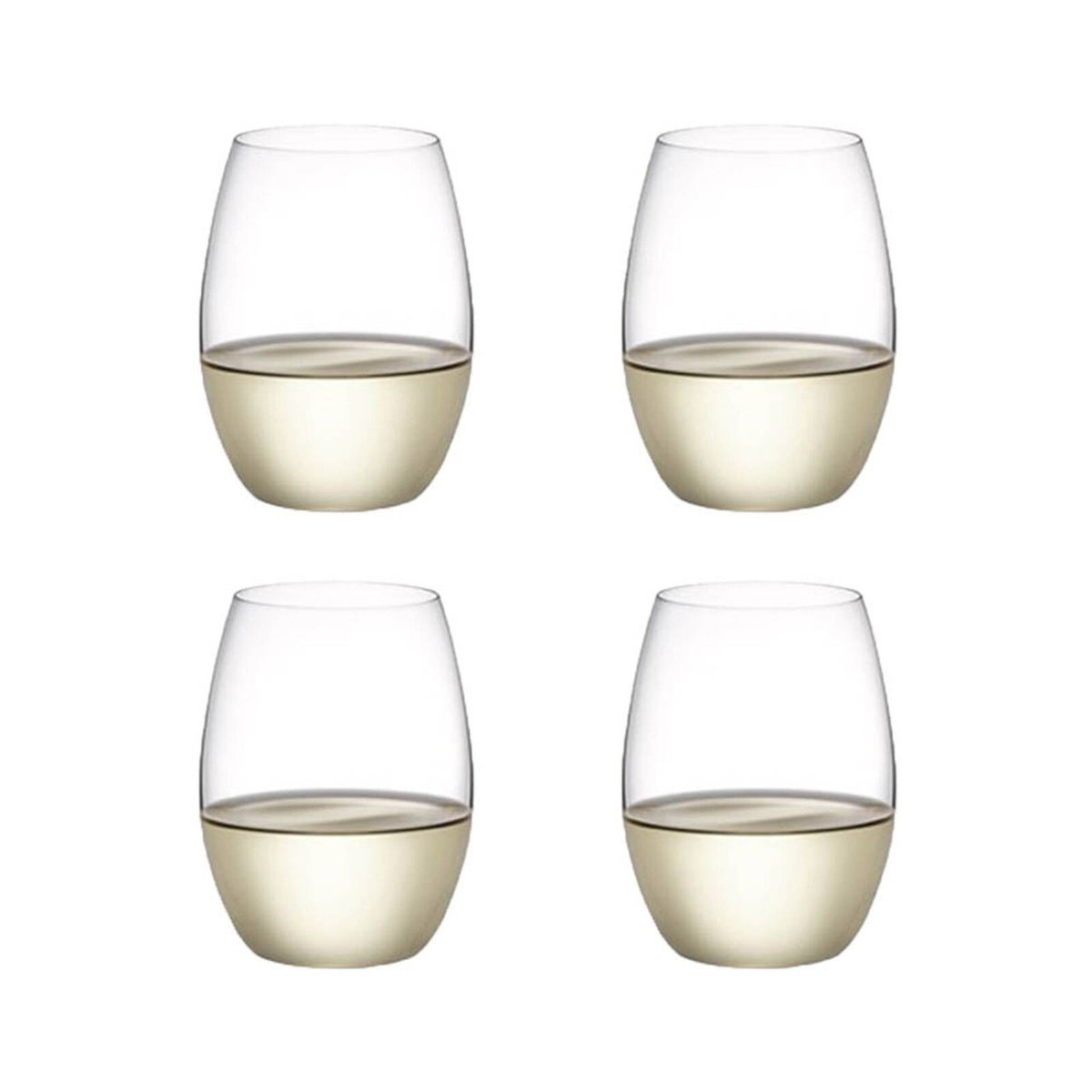 Plumm Vintage Stemless + Wine Glass Set Of 4 398ml White - Bunnings ...