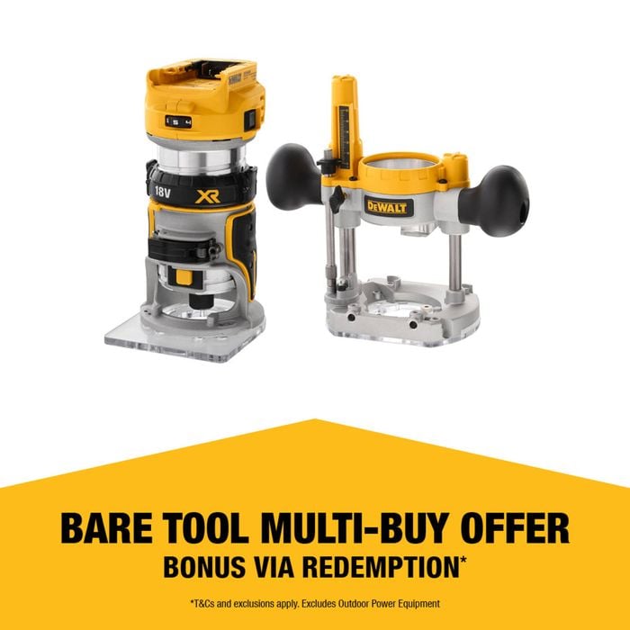 DeWalt 18V XR Li-ion Cordless Brushless 6.35mm (1/4") Laminate Trim ...