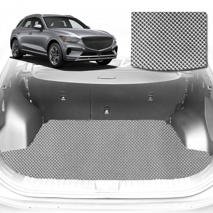 6D Diamond Car Boot Mat for Genesis GV70 IK2022-Current-Cargo Mat-Grey ...