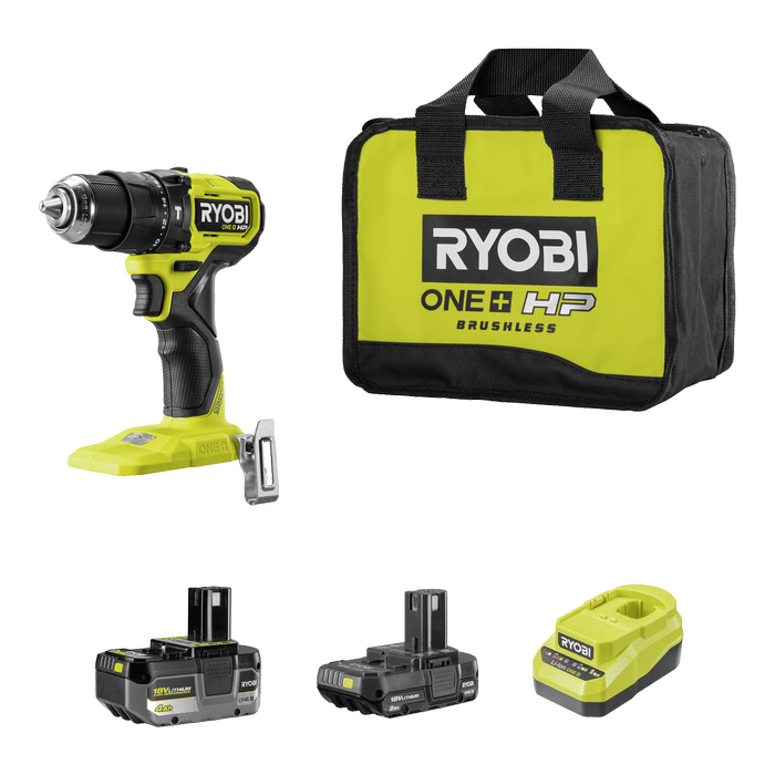 Ryobi 18V ONE+ HP Compact Hammer Drill Kit R18CPD2422B - Bunnings Australia