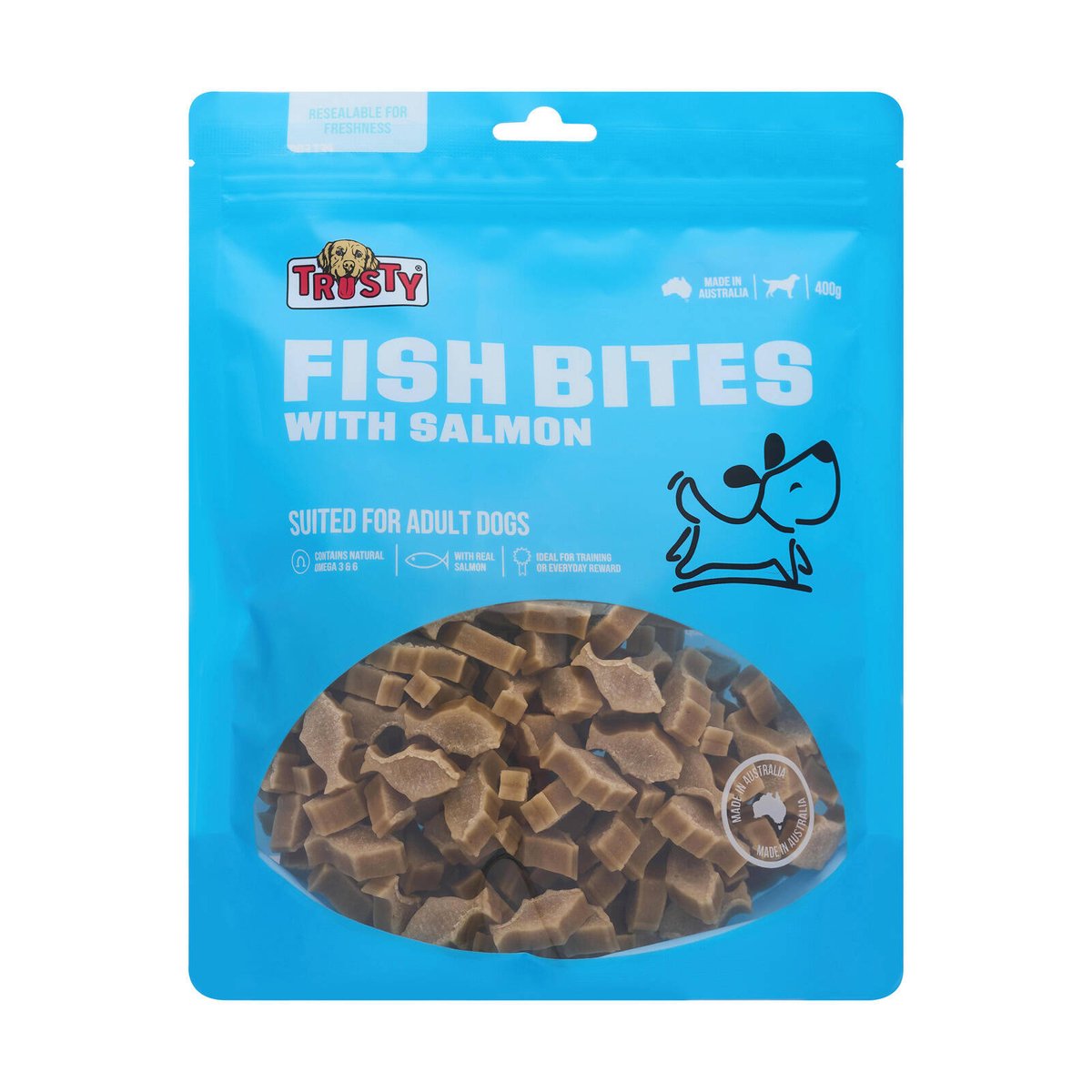 Trusty 400g Fish Bite With Salmon Dog Treats - Bunnings New Zealand