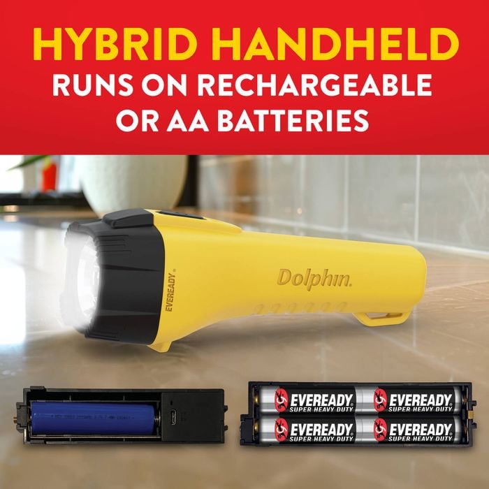 Eveready Dolphin Hybrid Rechargeable Floating LED Flashlight 225 Lumen ...