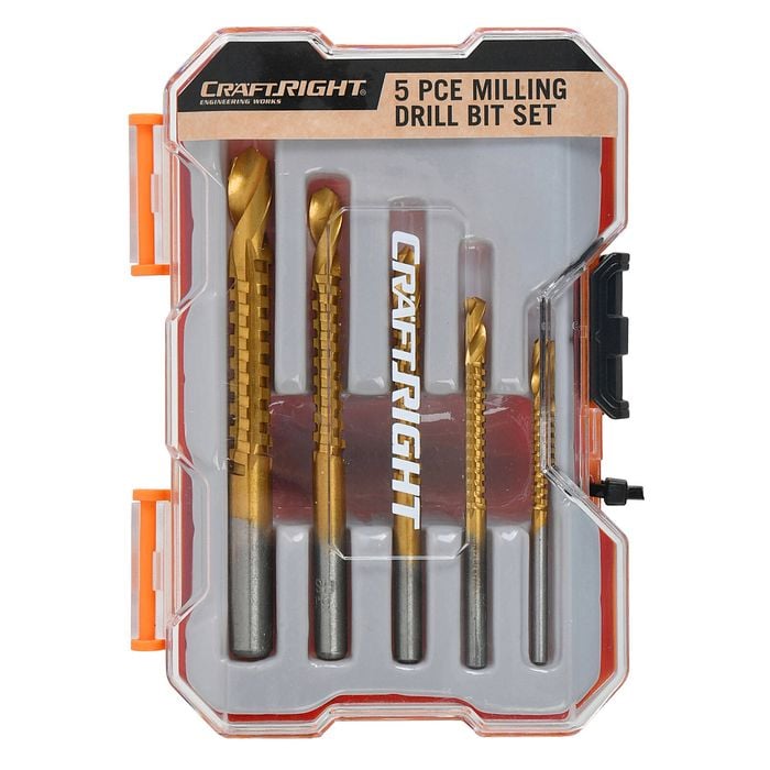 Craftright 5 Piece Milling Drill Bit Set - Bunnings Australia