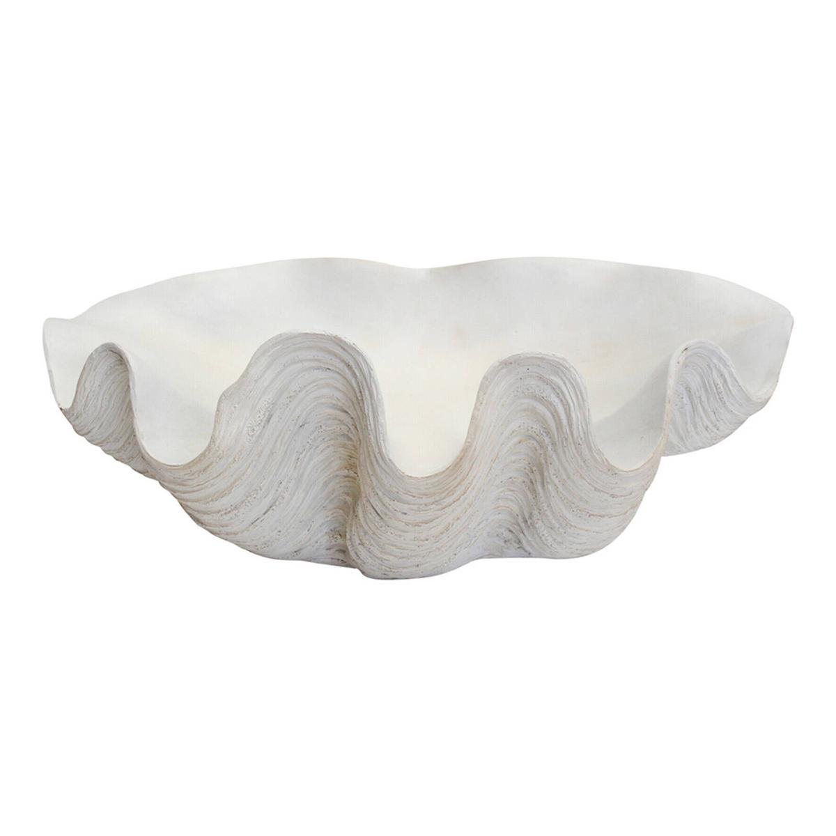 LVD Decorative 66cm Resin Giant Clam Shell/Trinket Decor - White ...