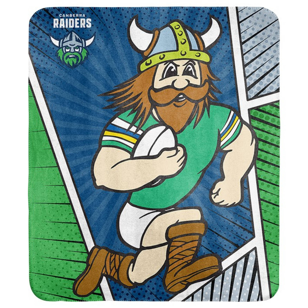 Canberra Raiders NRL Coral Fleece Mascot Design Rug Blanket - Bunnings ...