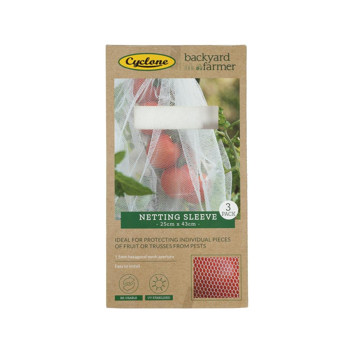 Cyclone 25 x 43cm Backyard Farmer Netting Sleeve - 3 Pack - Bunnings ...