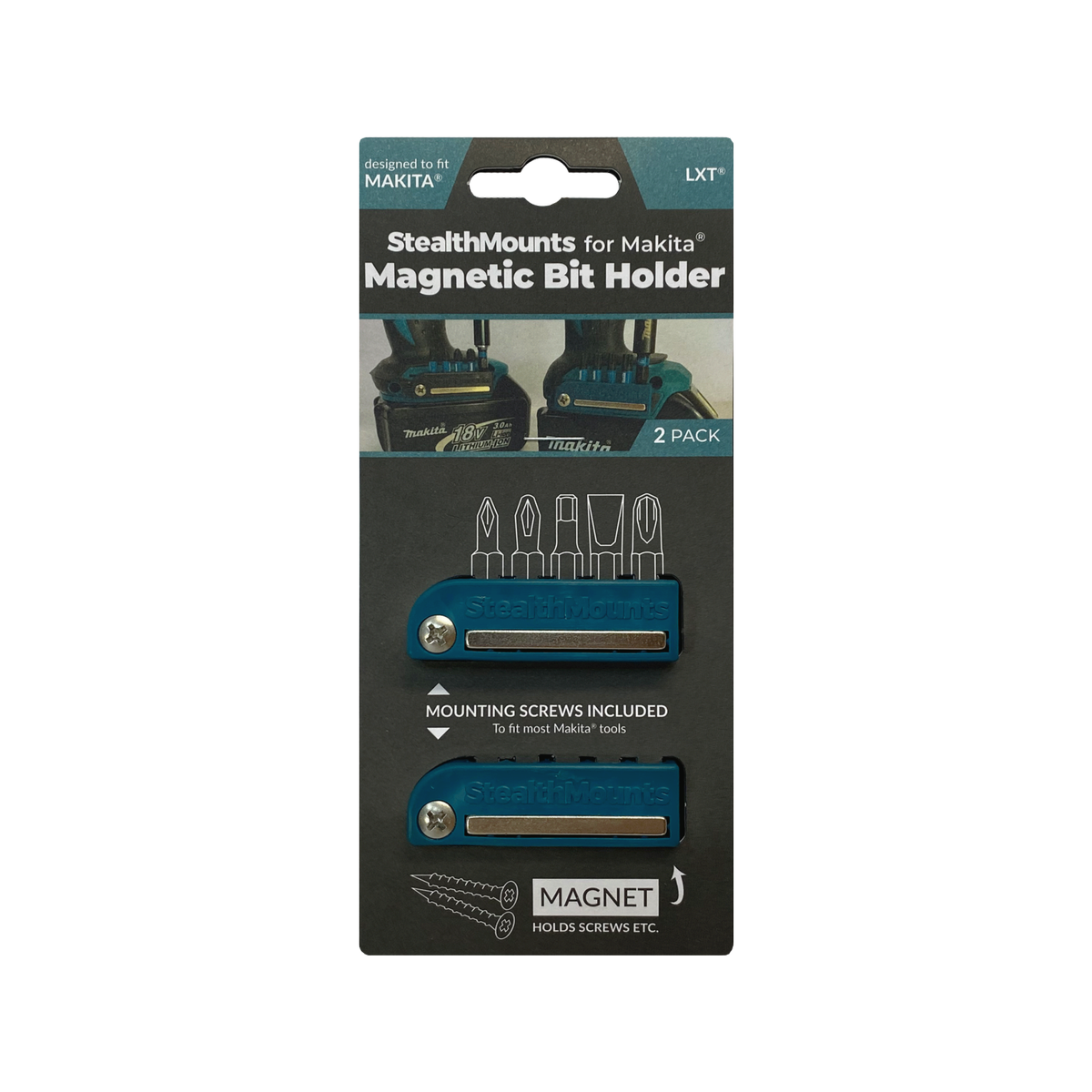 StealthMounts Blue Bit Holders - 2 Packs - Bunnings New Zealand