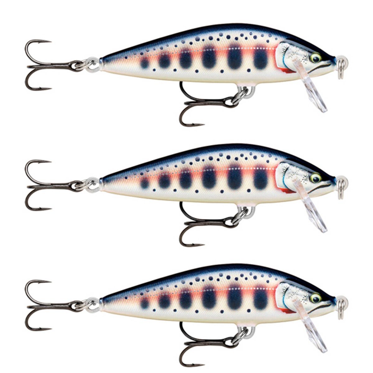 3x Rapala 7.5cm Countdown Sink Hardbody Balsa Fishing Lures - Gilded Yamame - Bunnings Australia