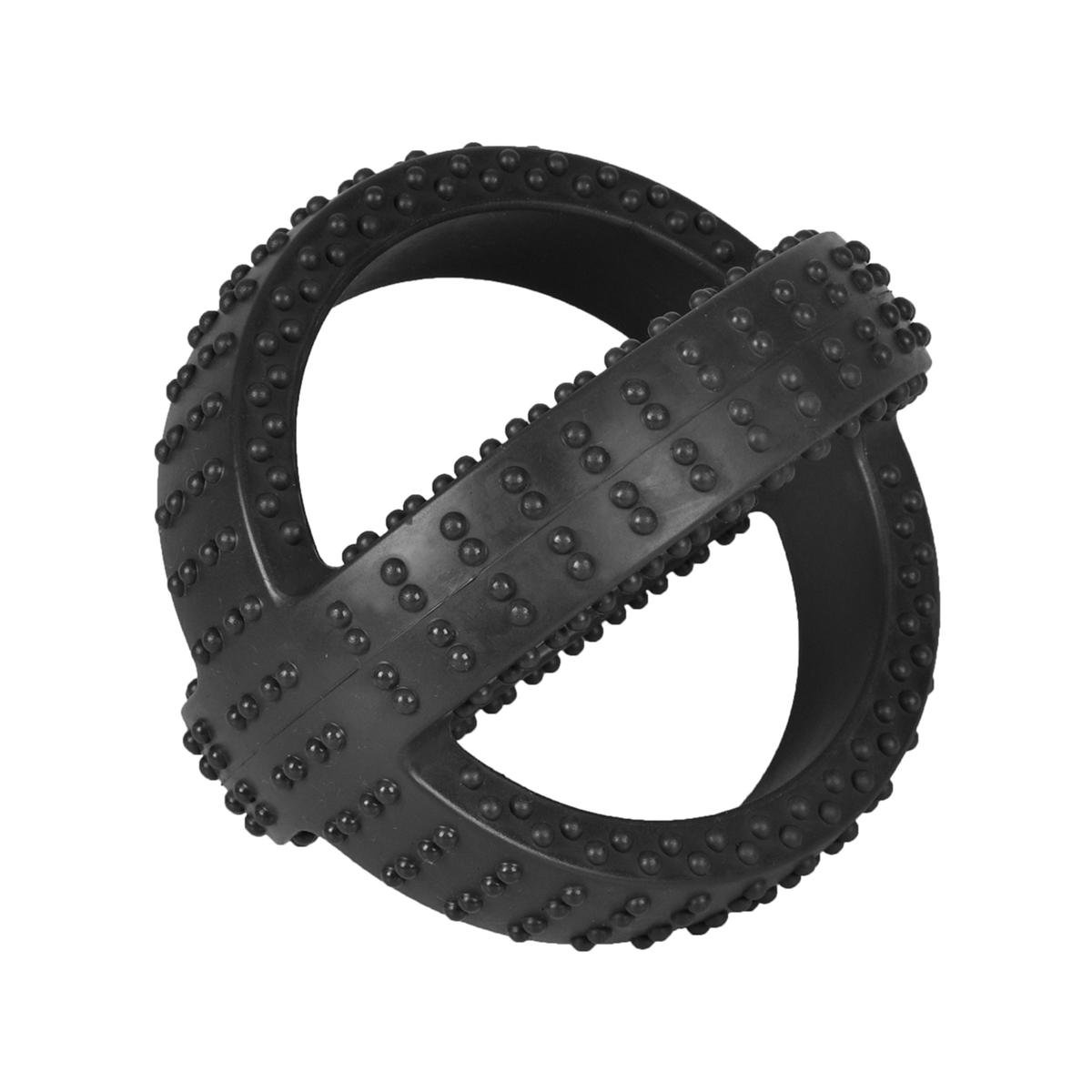 Gladiator 17.5cm Black Rubber Cross Ball Dog Toy - Bunnings Australia