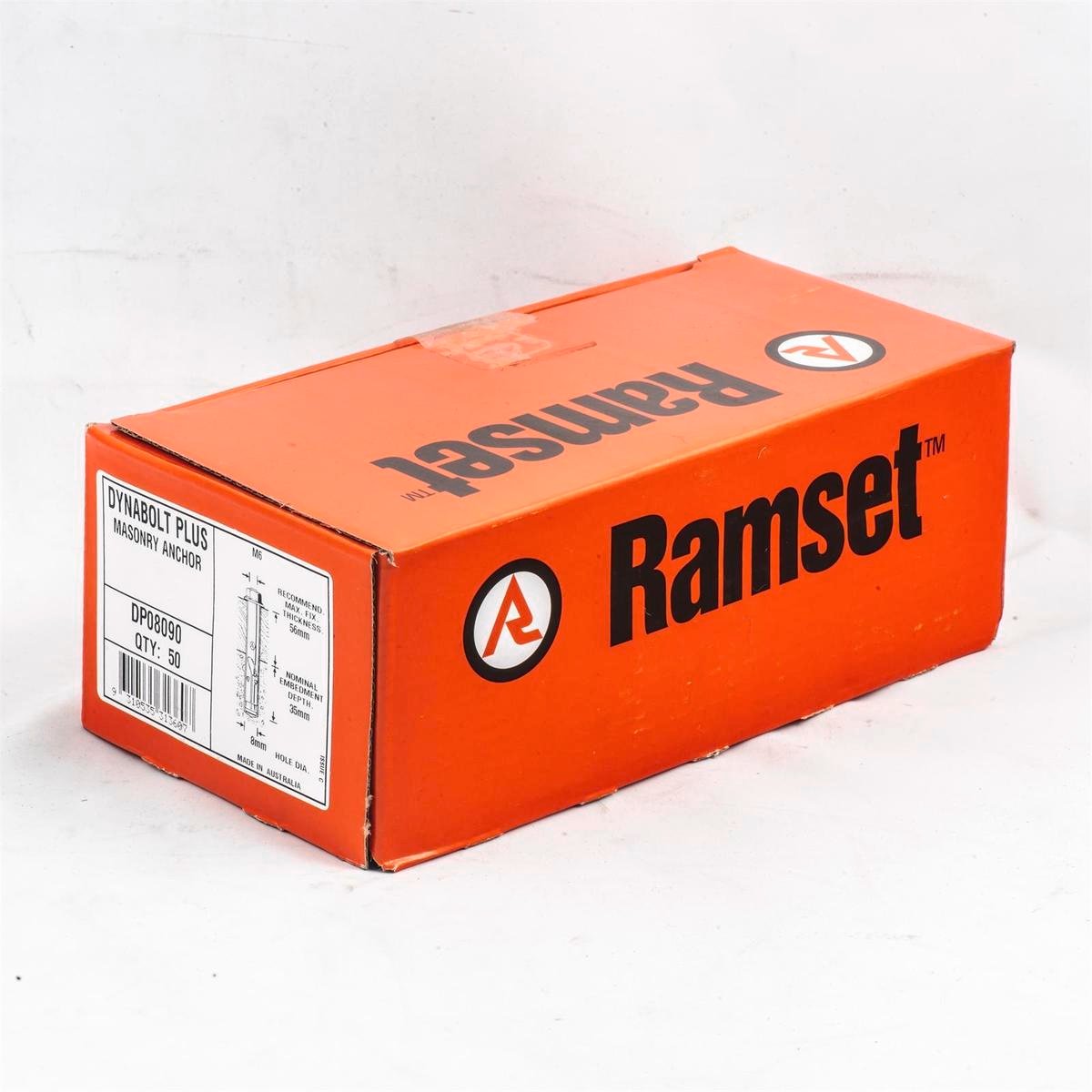 Ramset 8 x 90mm DynaBolt Plus Hex Nut Bolt - 50 Pack - Bunnings Australia