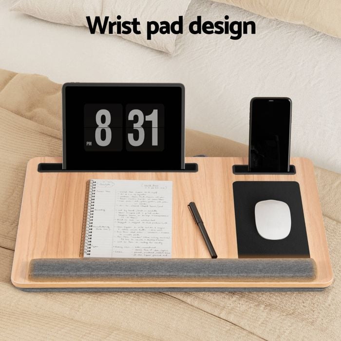 Artiss Lap Desk Laptop Desks Portable w/ Wrist-rest Phone Slot Mouse ...