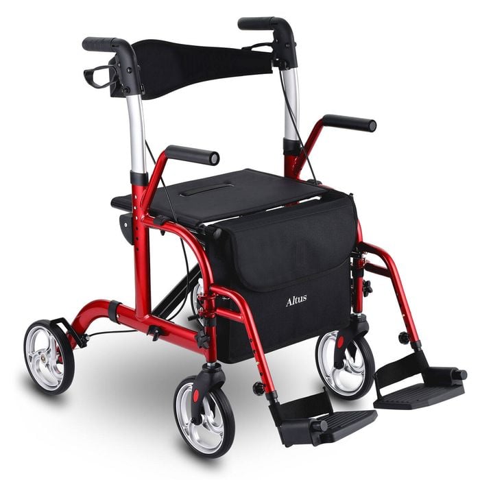 Altus Hybrid Duo 2-in-1 Mobility Rollator and Transit Wheelchair Combo ...