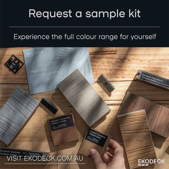 Ekodeck 137 x 23mm 5.4m Riverbank Red Designer Edge Board Composite ...
