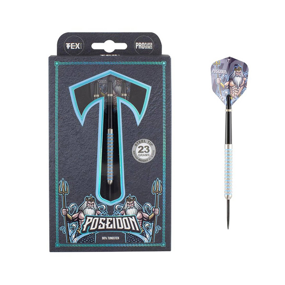 TEX 23g Poseidon 90% Tungsten Darts Barrel Shaft TEX Grip - Bunnings ...
