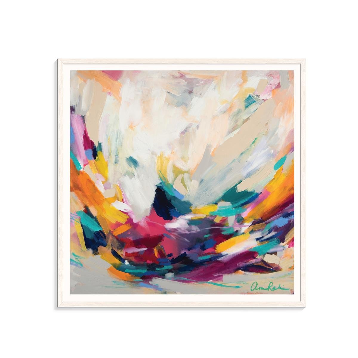 Artist Lane "New Beginnings " by Amira Rahim - 60x60cm White Framed ...