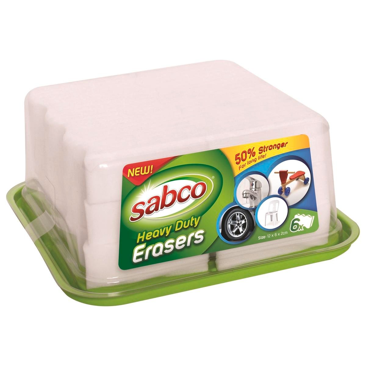 Sabco Heavy Duty Eraser Pad Cleaning Sponge - 6 Pack - Bunnings Australia