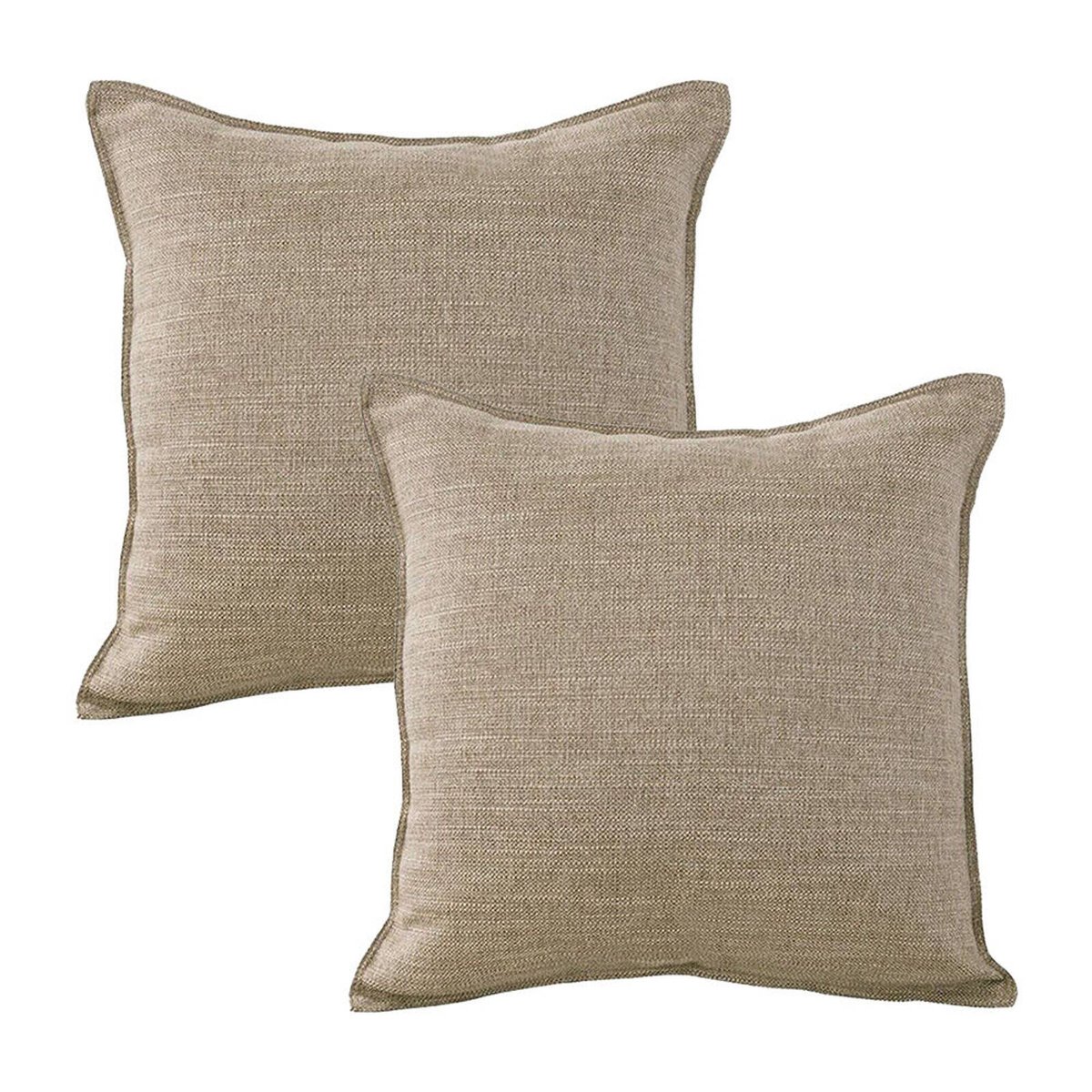 2PK Jason Commercial Square Linen Look Bed Cushion 44x44cm - Sand ...