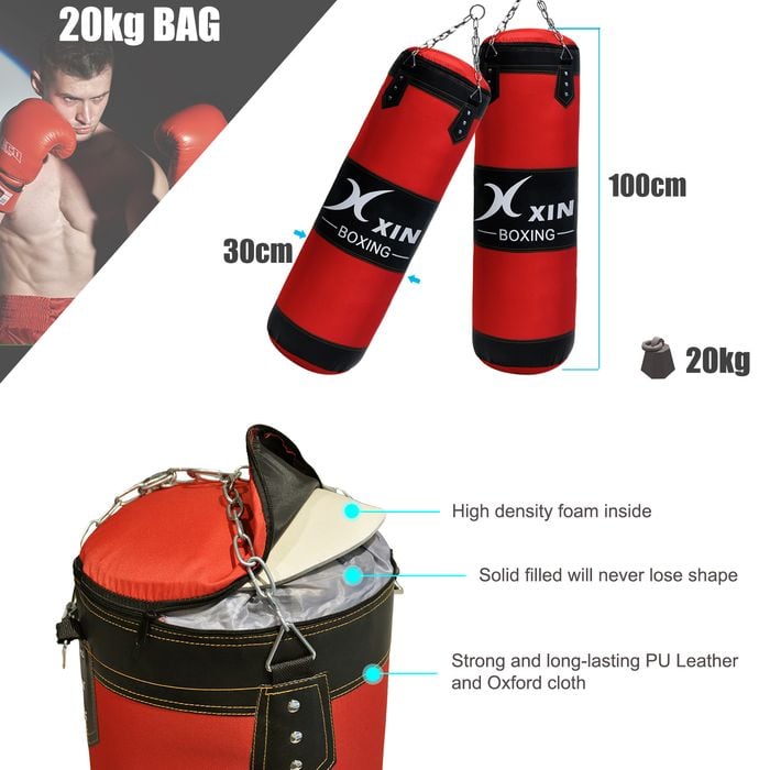 Power Cage - Power Squat Rack - Weights Bench Press + 20kg Boxing ...
